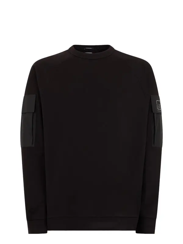 C.P. COMPANY Sleeve Pocket Sweatshirt - Black