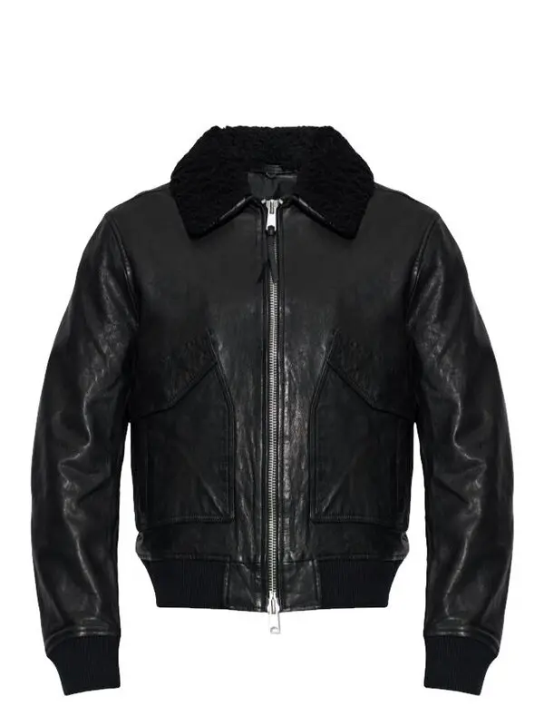 ALLSAINTS Vaucluse Shearling Collar Jacket - Black