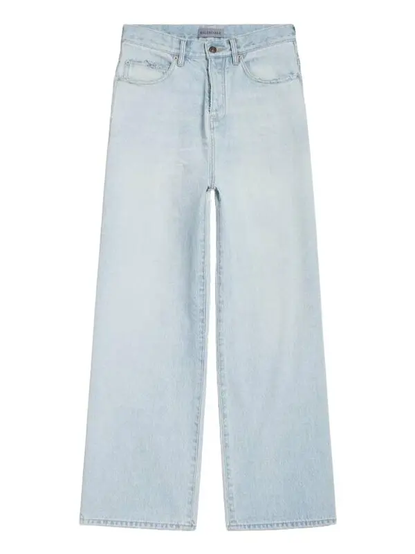 Balenciaga Wide-leg Denim Trousers - Light Blue