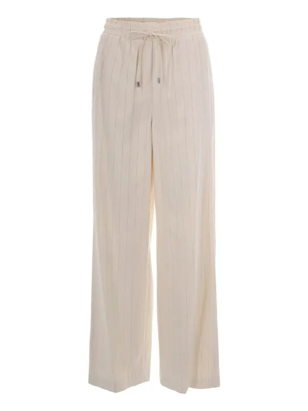 Liu Jo Striped Drawstring Trousers - Nude