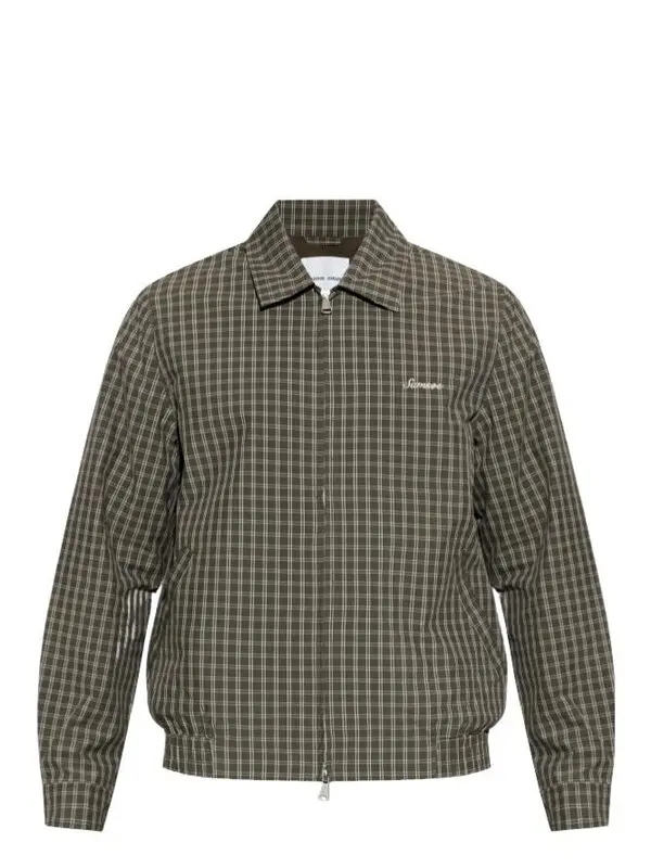 SAMSOE SAMSOE Samsøe Samsøe Plaid Zip-front Jacket - Green