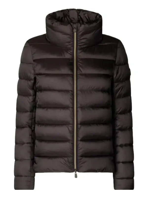 SAVE THE DUCK Stand Collar Quilted Cotton-padded Jacket - Black