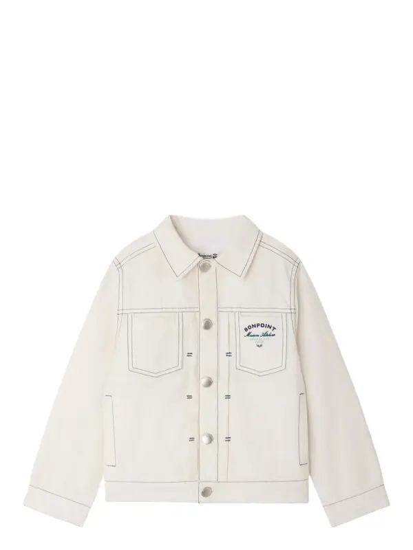 Bonpoint Contrast-stitched Jacket - Beige