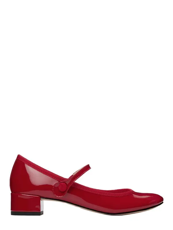 Repetto Rose Mary Jane High Heels - Flame Red
