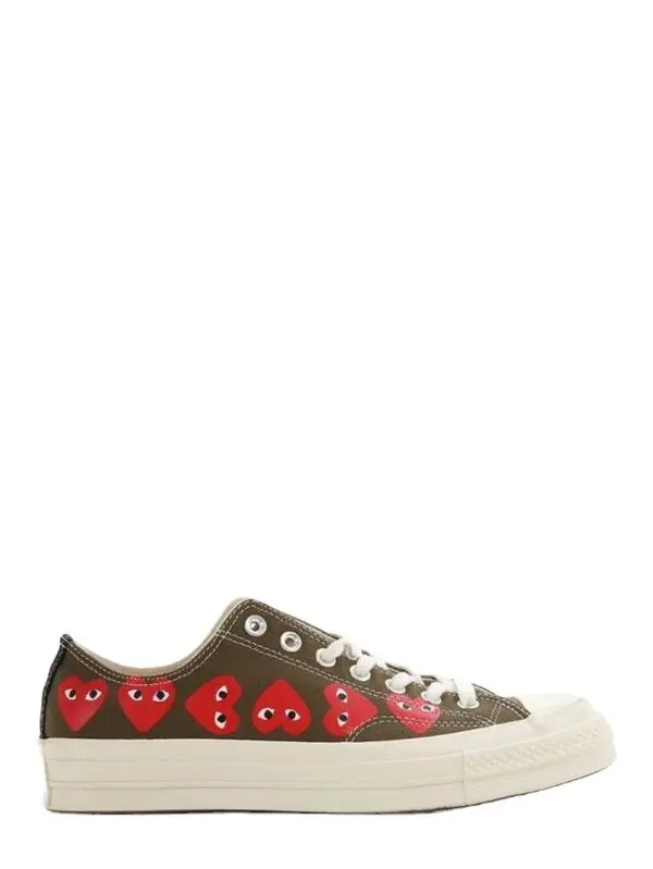 CONVERSE X COMME DES GARONS PLAY Play" Heart Print Low Top Sneakers - Nude