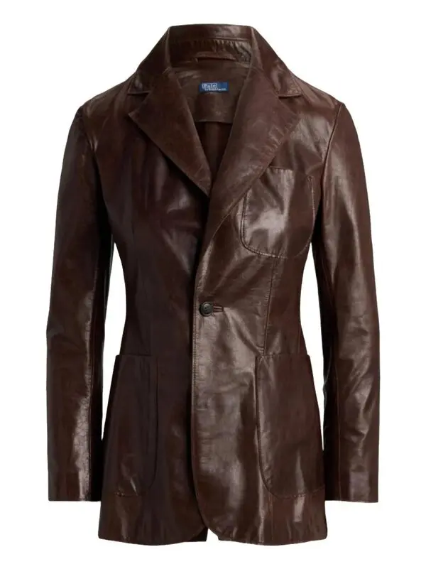 Polo Ralph Lauren Leather Blazer - Brown