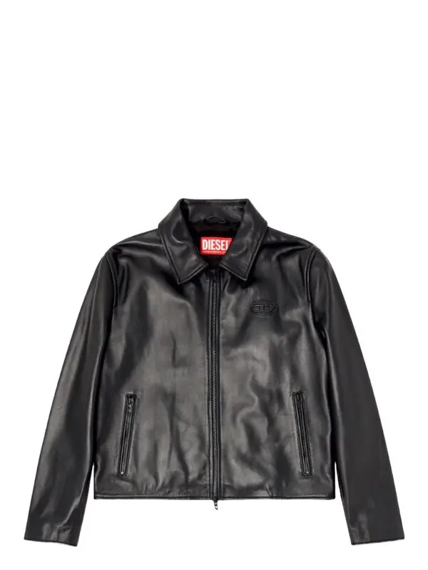 DIESEL® Leather Coach Jacket - Black