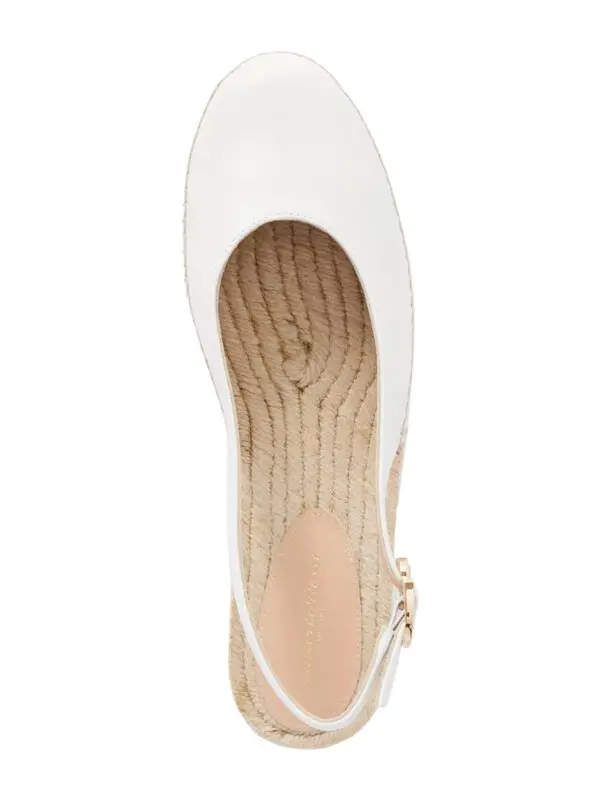 GIANVITO ROSSI Leather Slingback Espadrilles - Nude