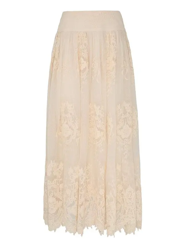 Zimmermann Lace Maxi Skirt - Cream