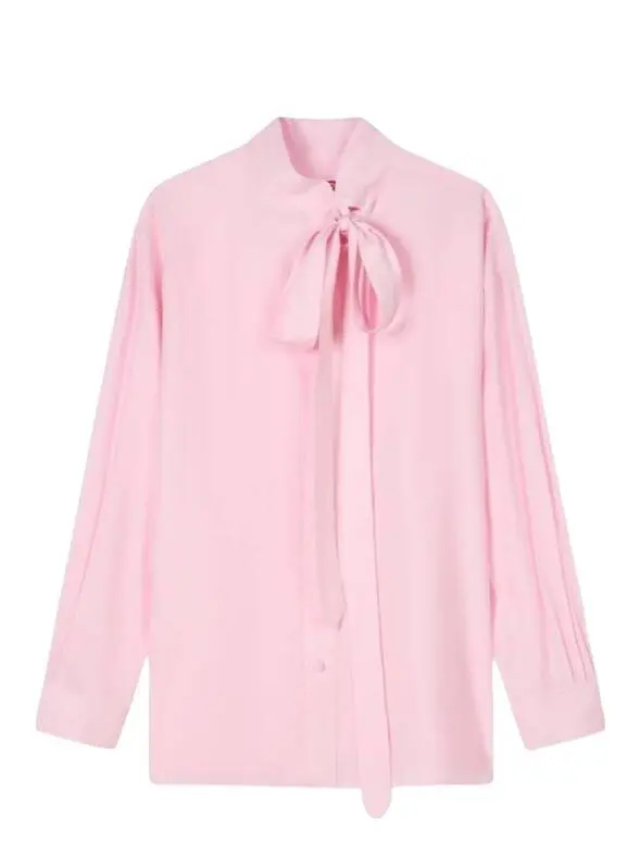 Kenzo Long Sleeved Tie Neck Shirt - Flamingo Pink