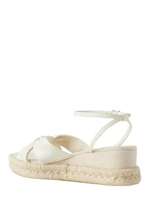 JIMMY CHOO Leather Wedge Sandals - Nude