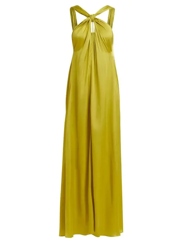Essentiel Antwerp Jaycee Halterneck Maxi Dress - Ochre