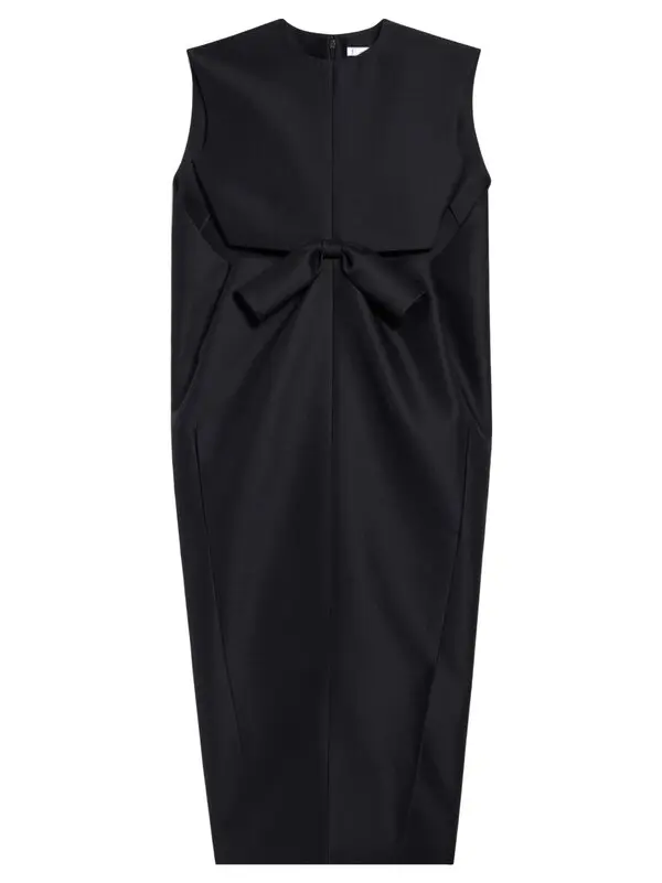 Balenciaga Sleeveless Bow Detail Dress - Black