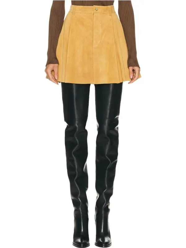 Polo Ralph Lauren Velvet Midi Skirt - Black
