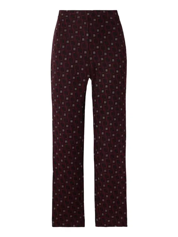 Diane Von Furstenberg Tavolara Jacquard Casual Pants - Black