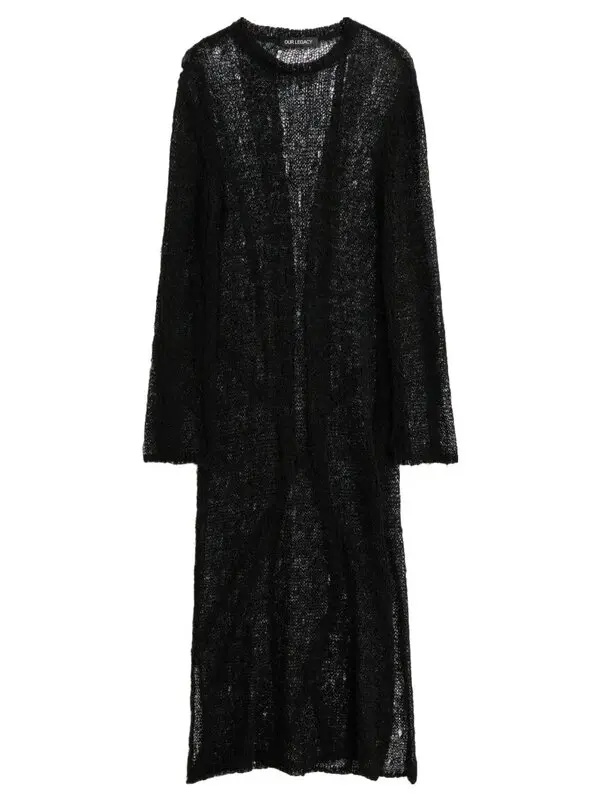 Our Legacy Ragged Open-knit Maxi Dress - Black