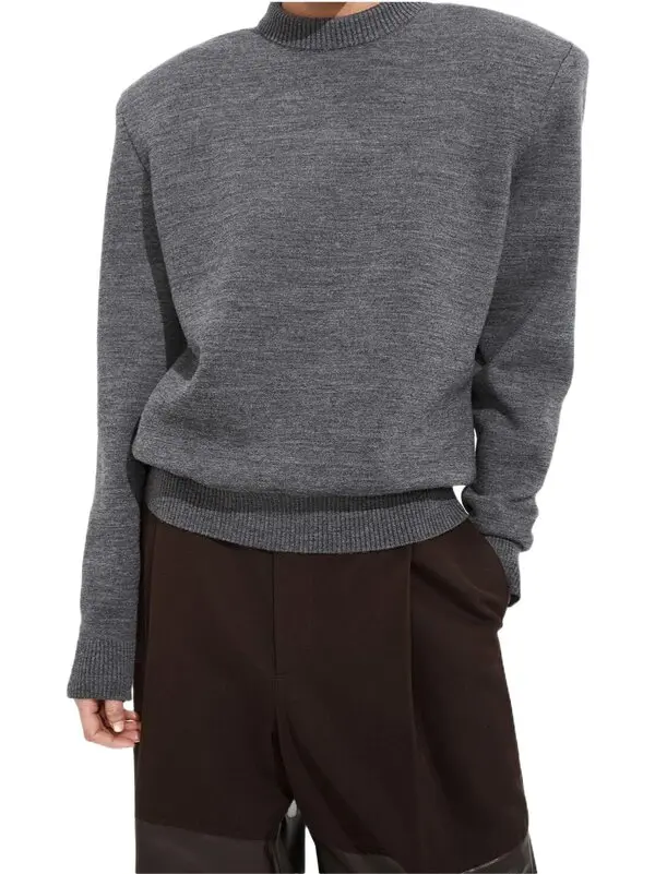 Bottega Veneta Wool Tailored Sweater - Medium Gray