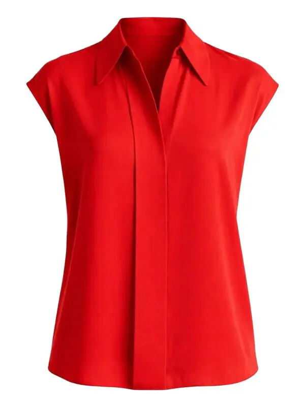Vince V-neck Blouse - Rot