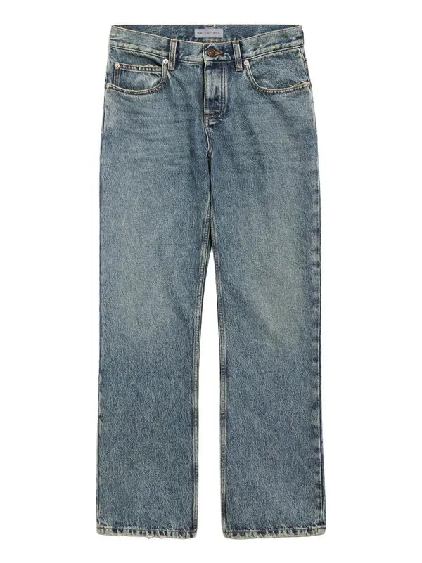 Balenciaga Dirty Vintage Straight-leg Jeans - Vintage Dirty Blue