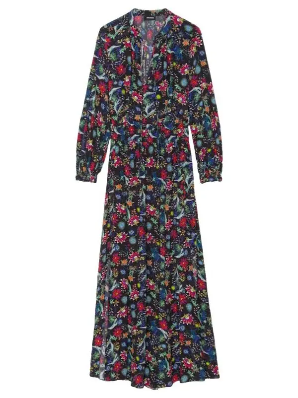 Zadig&Voltaire Rayado Maxi Dress - Black