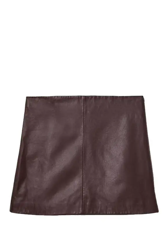 ALLSAINTS Renai Leather Mini Skirt - Bovine Hemoglobin