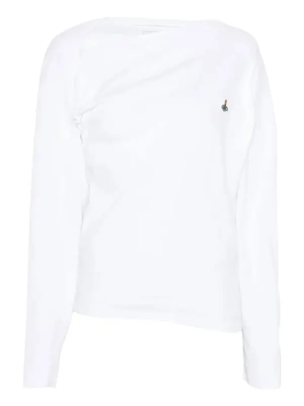 VIVIENNE WESTWOOD Asymmetrical Long Sleeve Sweatshirt - White