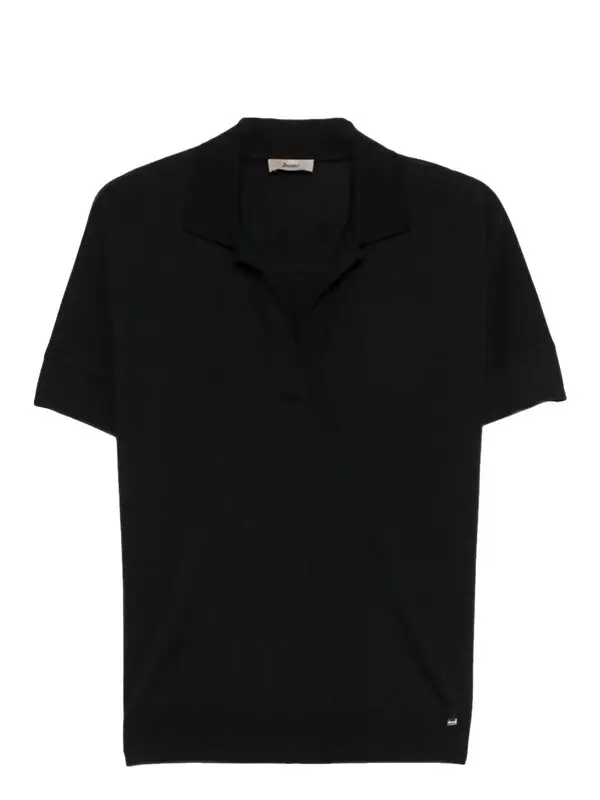 Herno Short-sleeve V-neck T-shirt - Black