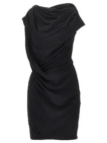 ENTIRE STUDIOS Twist Draped Mini Dress - Black