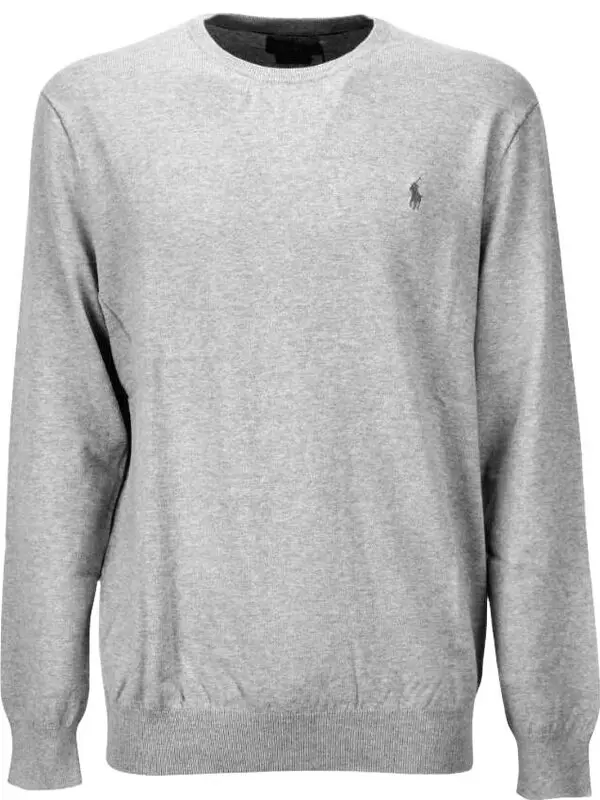 Polo Ralph Lauren Embroidered Crewneck Sweater - Gray