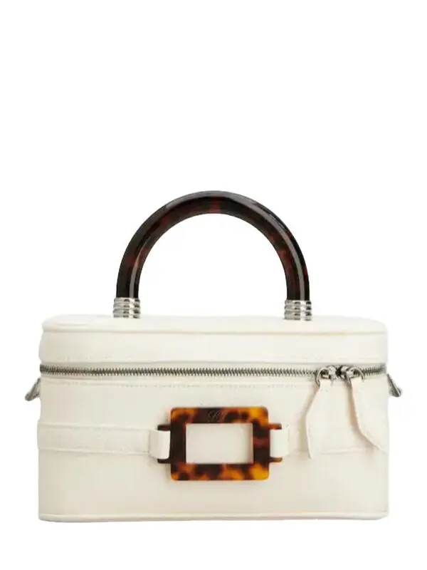ROGER VIVIER Belle Vivier Mini Vanity Bag - Off White