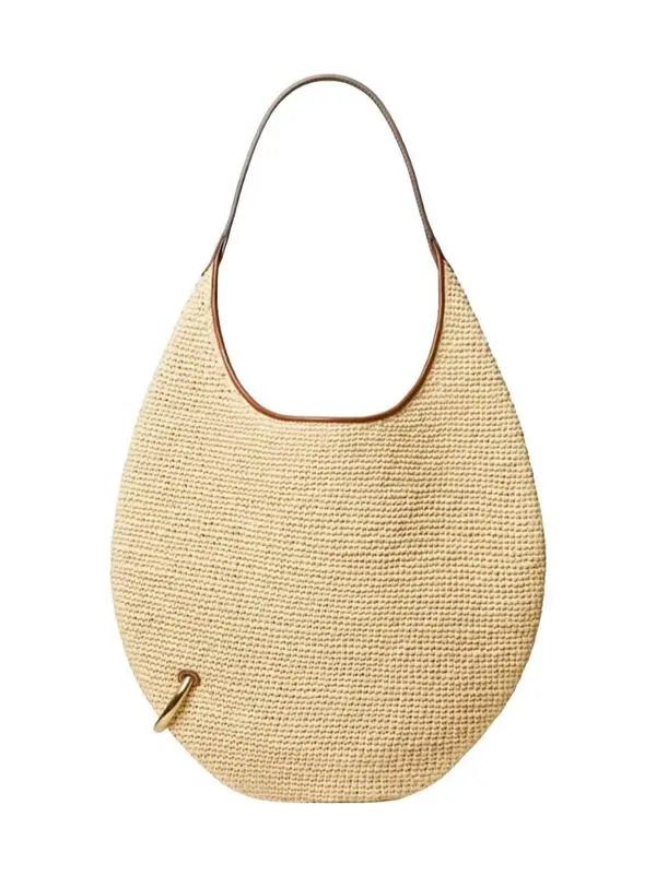 Tory Burch Pierced Soft Straw Bag - Natural