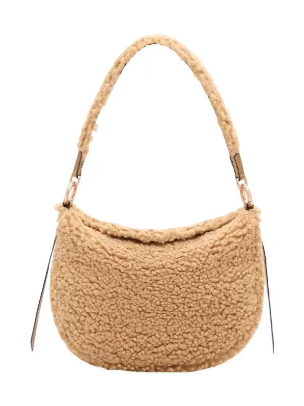 Vanessa Bruno Shearling Mini Shoulder Bag - Caramel Color