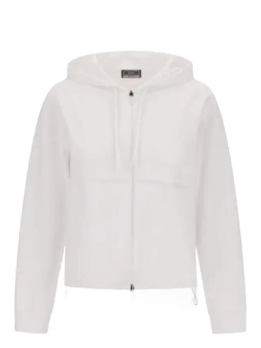 Herno Zip-up Hooded Windbreaker - White