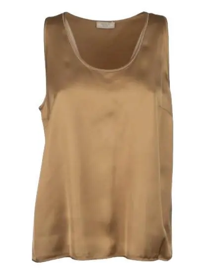 Peserico Chain-trim Sleeveless Top - Brown