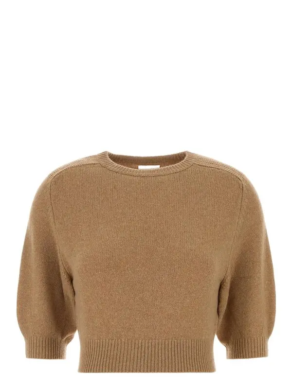 Khaite Lorelai Sweater With Puff Sleeves - Brown