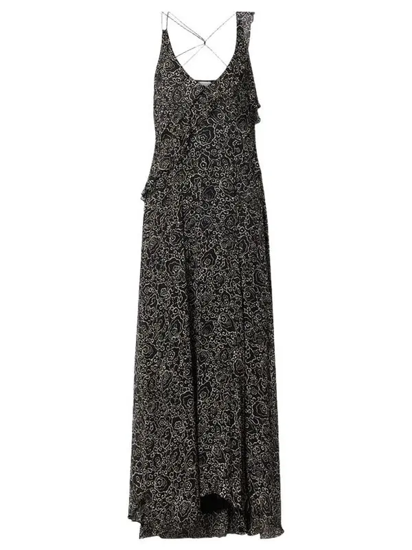 Isabel Marant Étoile Luxie Printed Midi Dress - Black