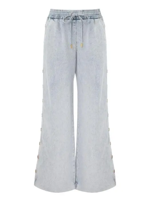 Zimmermann Runway Rebellion Denim Snap Pant - Castaway