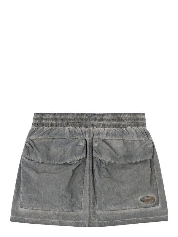DIESEL® O-ocean-s1 Faded Mini Skirt - Grey