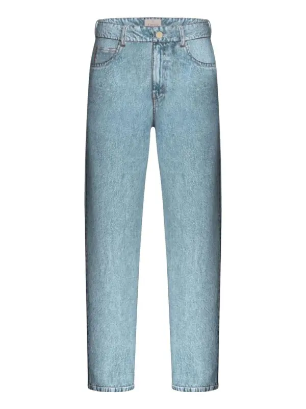 Marella Mom-fit Wide Leg Denim Trousers - Blue