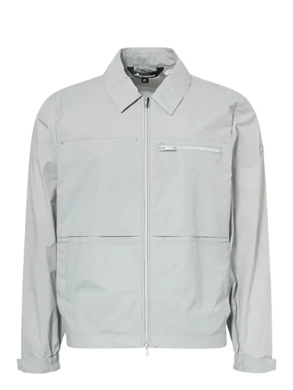 Moose Knuckles Collared Zip-up Jacket - Gray Jade