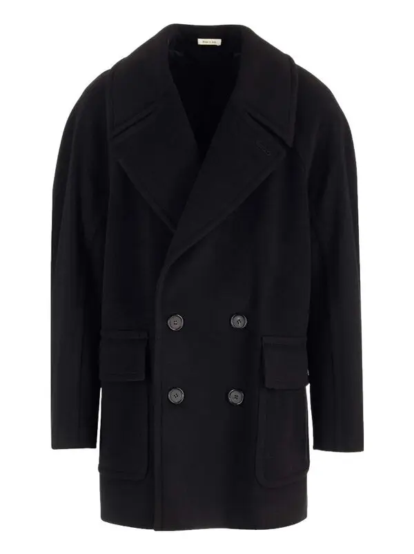Alexander McQueen Oversized Double-breasted Peacoat - Black
