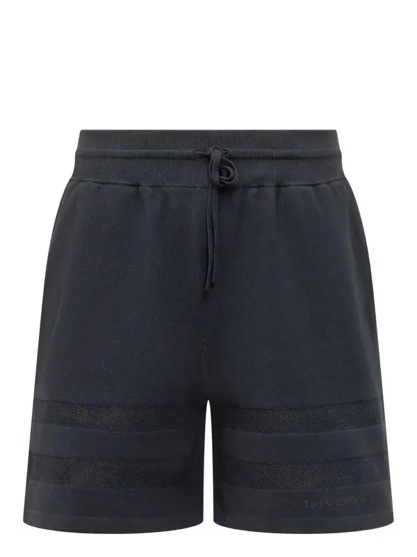 Givenchy Logo Panel Drawstring Shorts - Navy Blue