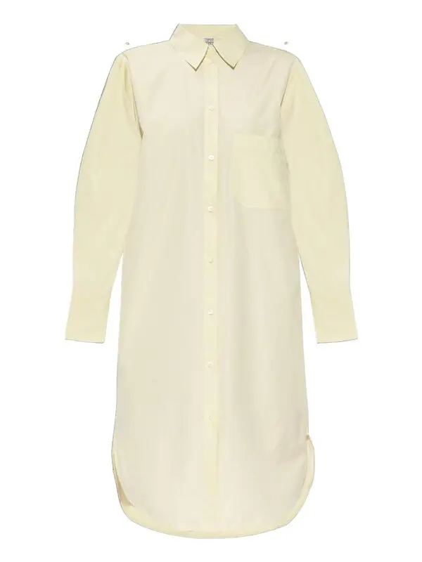 TOTEME Long-sleeve Shirt Dress - Nude