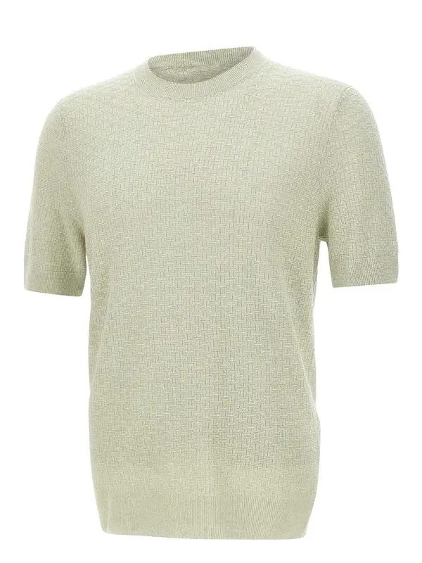 GRAN SASSO Textured Short-sleeve Knitted Sweater - White