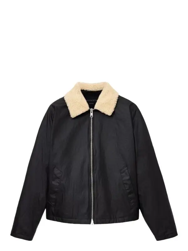 ALLSAINTS Boston Waxed Jacket With Removable Collar - Black