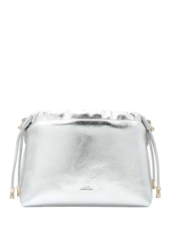 A.p.c. Ninon Mini Shoulder Bag - Argent