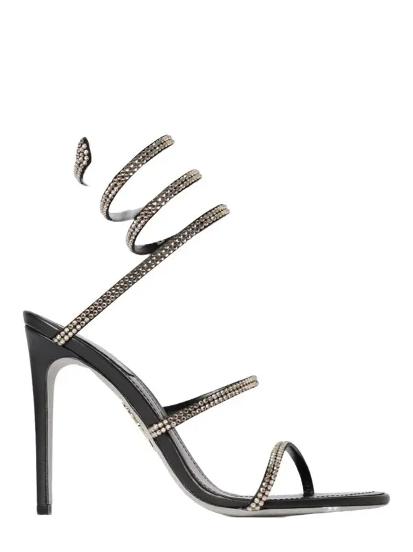 Rene Caovilla Cleo Aqua Sandals - Black
