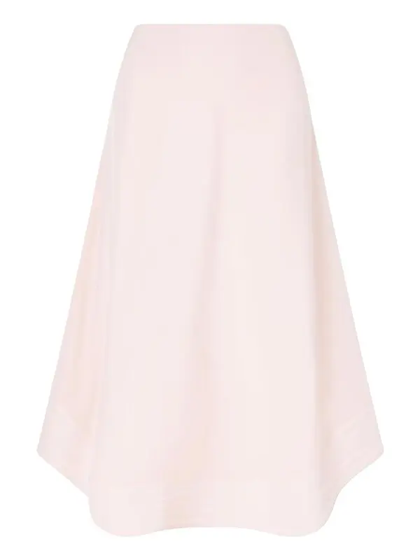 Stella McCartney Silk Crepe A-line Midi Skirt - Pink