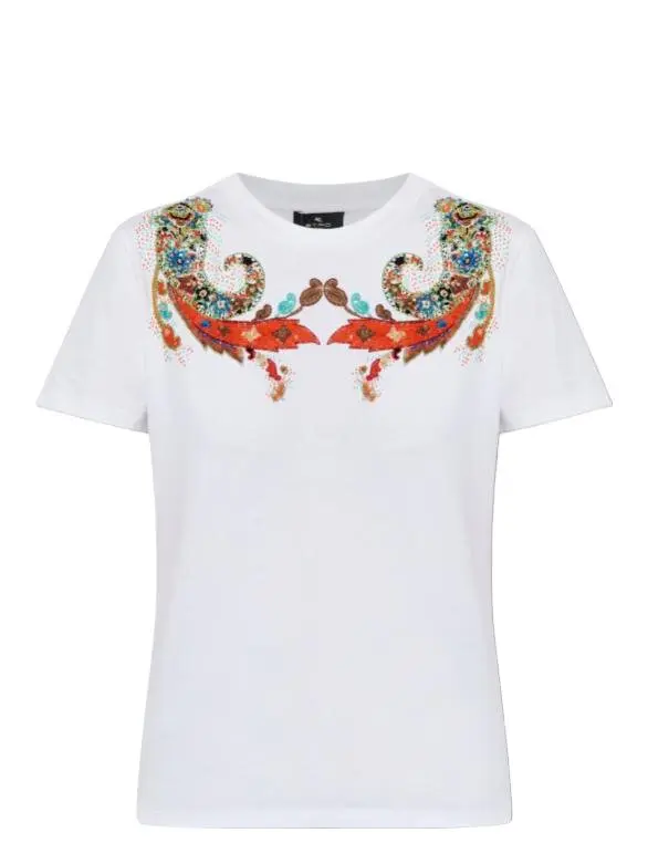 Etro Paisley Crewneck T-shirt - White