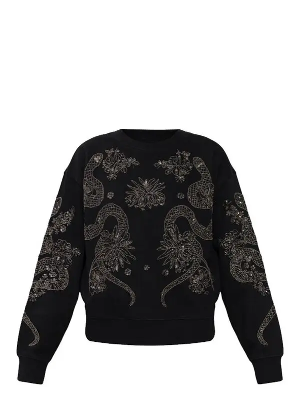 ALLSAINTS Cecile Embellished Sweatshirt - Black